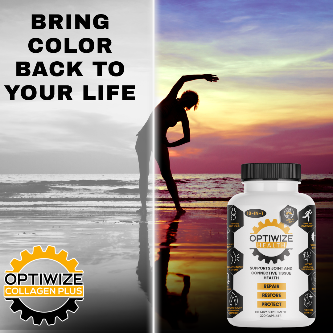 OptiWize 10-N-1 Collagen +Plus Human Supplement for Joint Health