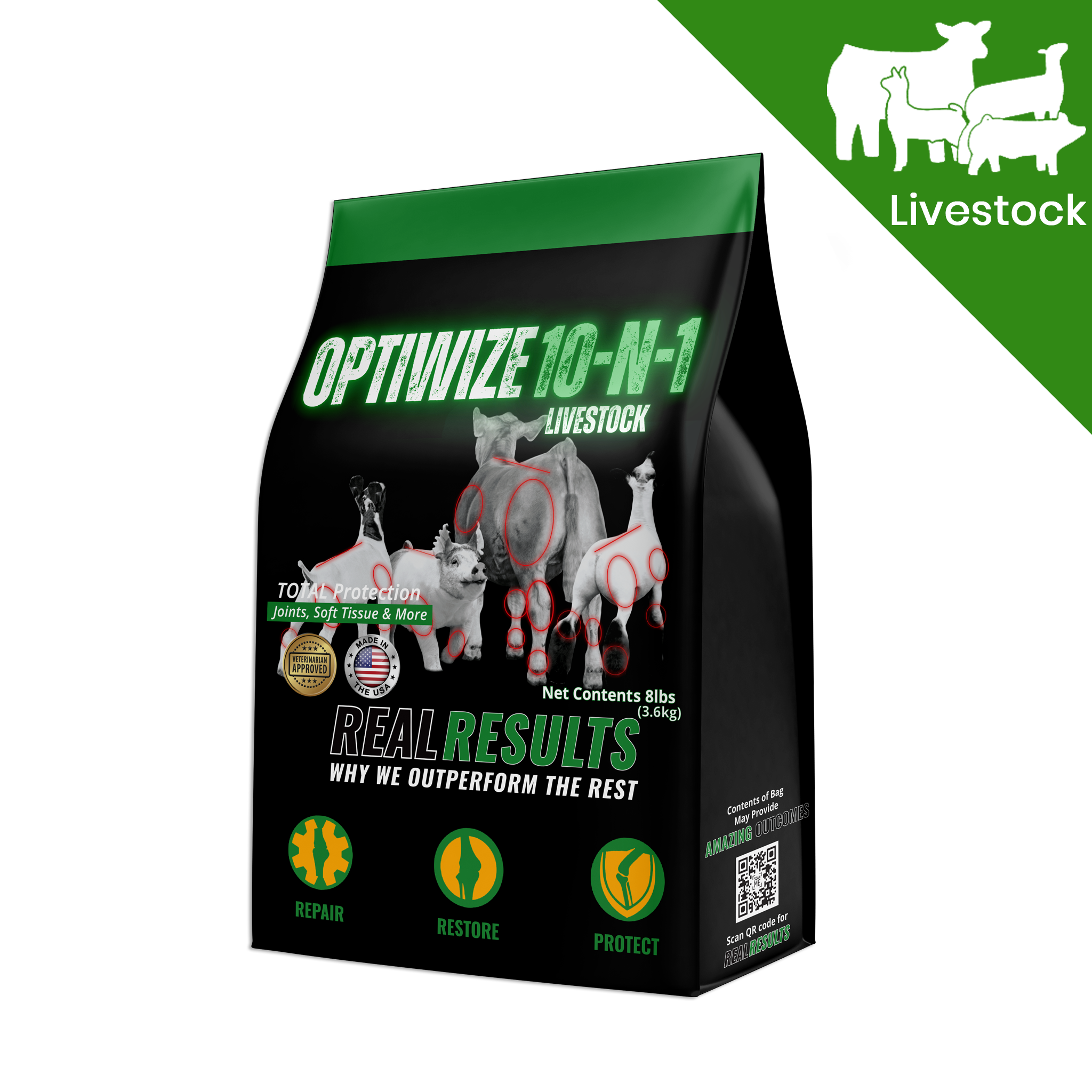 OptiWize 10-N-1 Collagen + Plus – Livestock & Show Animal Supplements